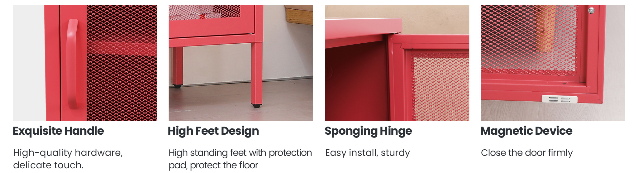 Home Storage Cabinet Living room Sideboard Cabinet Metal Storage Buffet ...